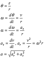 constant acceleration equations angular